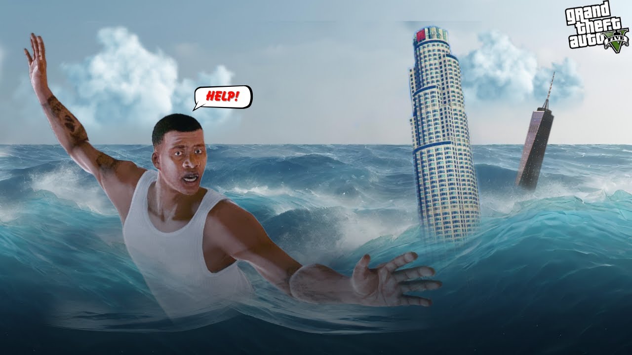 I am Sinking in Tsunami in GTA 5(Help...) - YouTube
