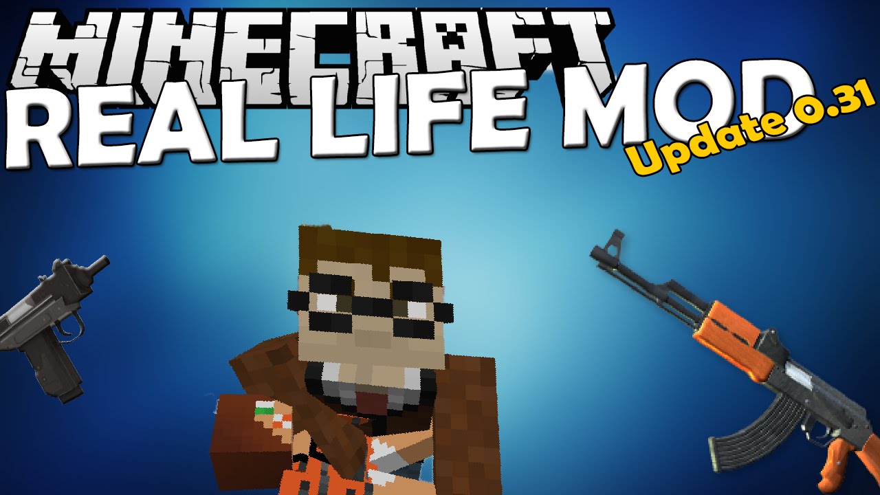 Minecraft Mod| Real Life Mod - Update 0.31| AK47,Uzi&Driving animations ...