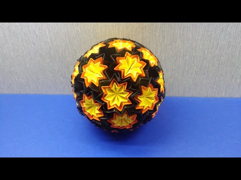 Origami Kusudama Venus(Dark Side).How to make origami Venus with paper ...