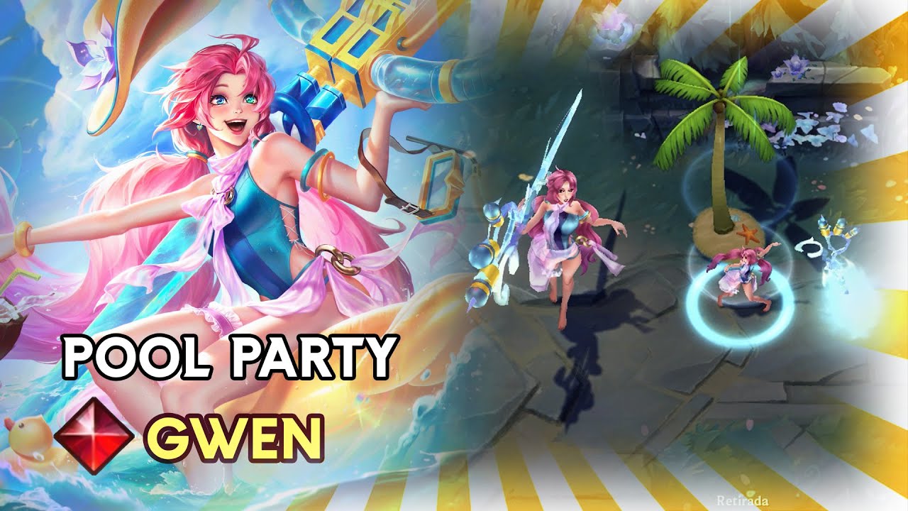 Pool Party Gwen League of Legends Custom Skin Showcase - YouTube