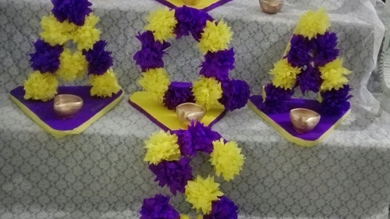 Floral name mehndi plates - YouTube