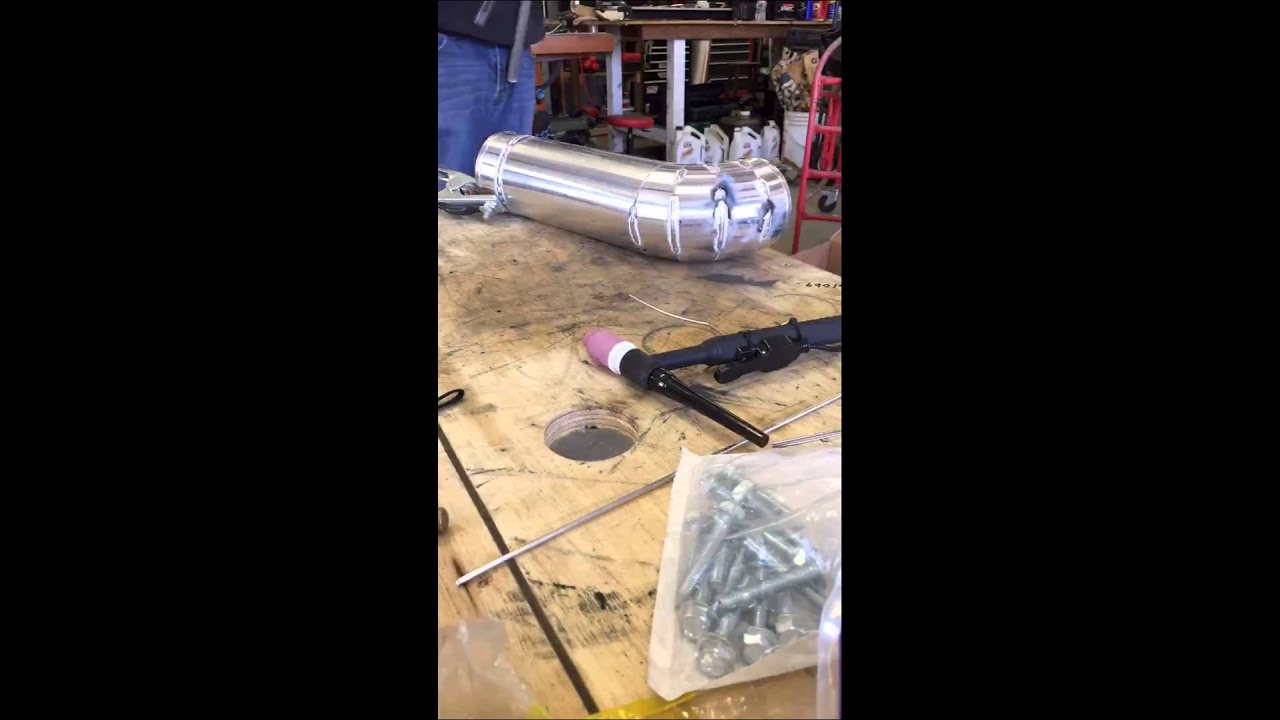 Tig welding pie cut sectioned intake tube time lapse - YouTube