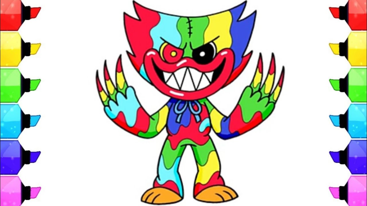 How To Draw Rainbow Huggy Wuggy Poppy Playtime - YouTube