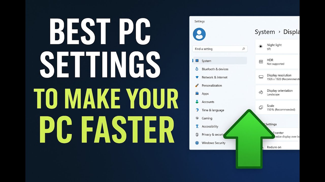 Best PC Settings to Make Your PC Faster (Windows 10 & 11) - YouTube