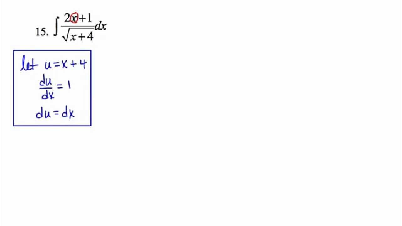 MathCamp321: Calculus - Integration by Substitution (Extra variable) [4.5] - YouTube