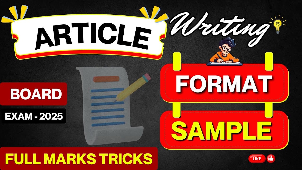 Article Writing | Article Writing Format | Article Writing Class 12, 10 ...