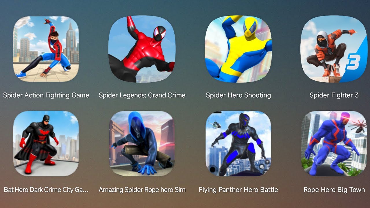 Spider Action Fighting,Spider Lengends Grand Crime,Spider Hero Shooting ...