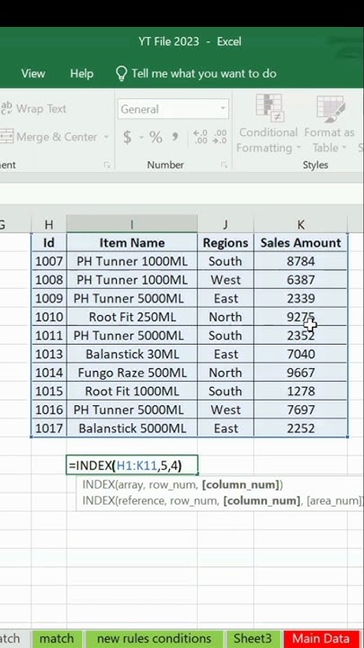 Simply use INDEX function in Excel - Index in Excel! Excel tips and tricks for freshers. - YouTube