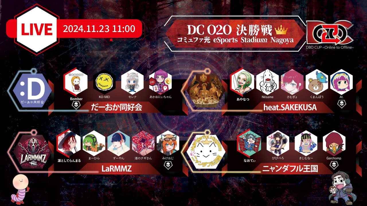 DC O2O「DBD CUP～Online to Offline～」本戦ライブ中継 - YouTube