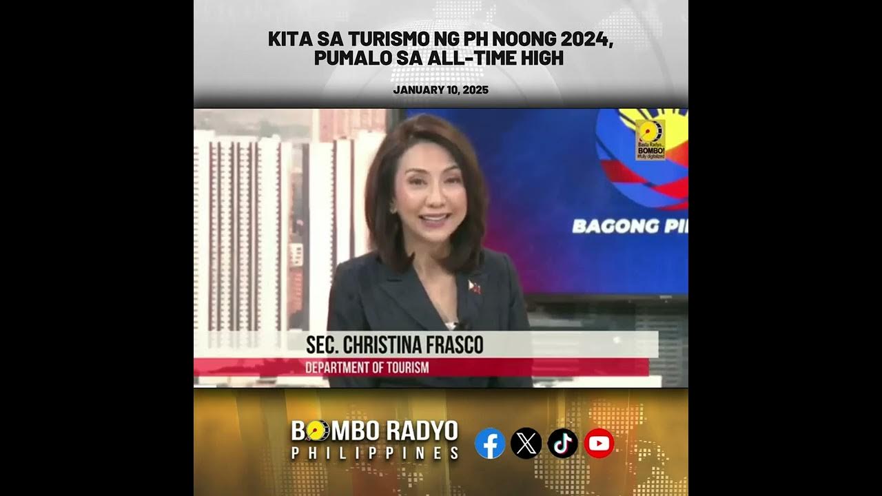 Kita sa turismo ng Pilipinas noong 2024, pumalo sa all-time high na mahigit ₱760-B | Bombo Radyo ...