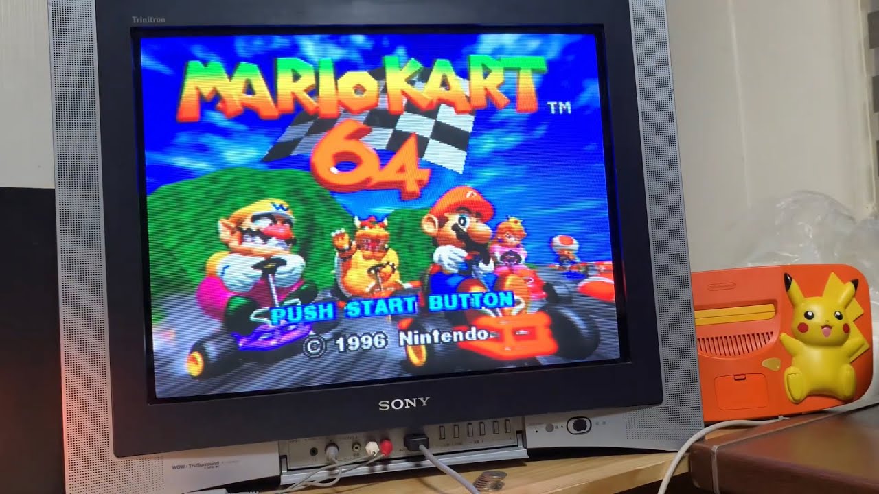 Mario Kart64/Nintendo64/Sony Trinitron TV(CRT TV) - YouTube
