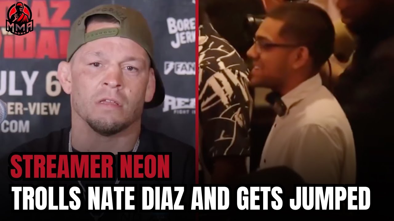 Neon Trolls Nate Diaz and Gets Jumped - YouTube
