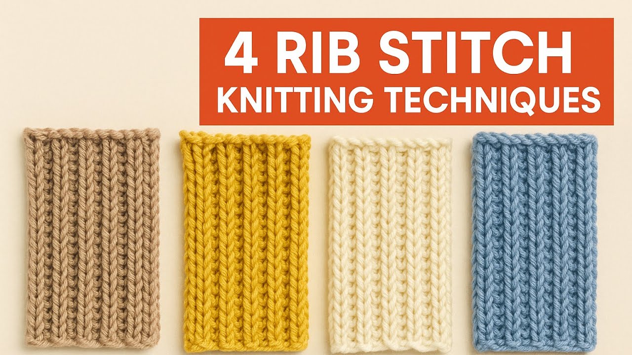 4 Rib Stitch Knitting Techniques | Elastic, Voluminous & Classic ...