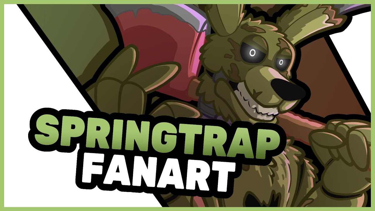 FNAF Springtrap Fanart 🔶 Digital Art Process 🔶 Furry Speedpaint - YouTube