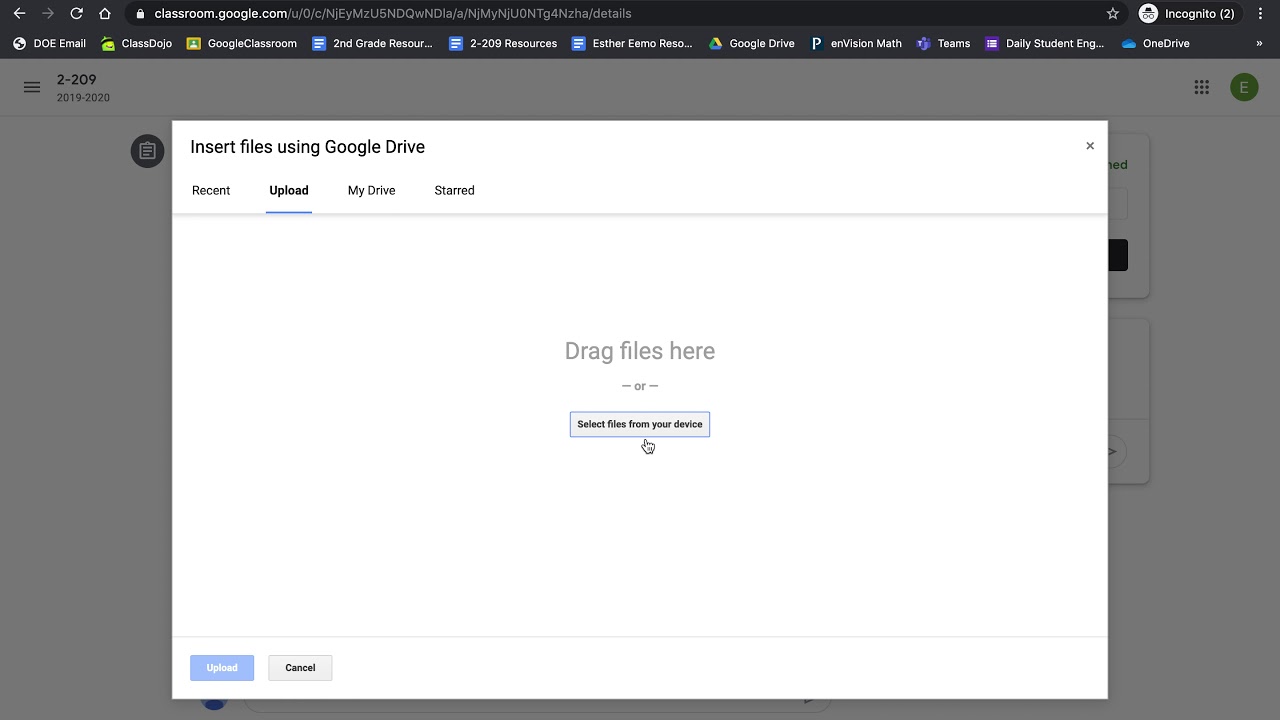 How to Send Teachers Files or Turn in Your Work in Google Classroom ...