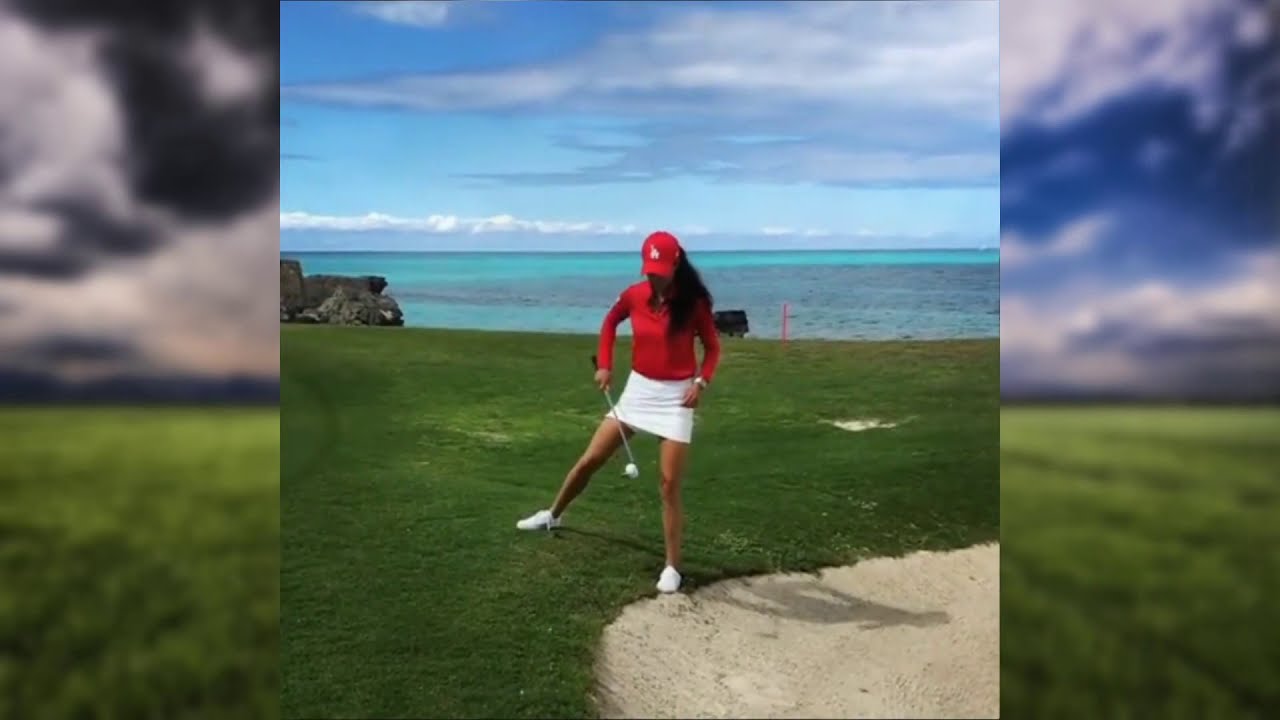 Top best golf shots, golf trickshot artist Tania Tare - YouTube