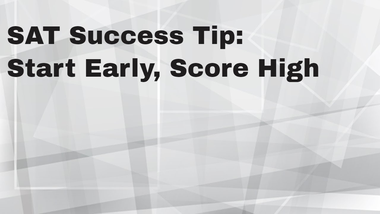 SAT Success - Start Success Score High - YouTube