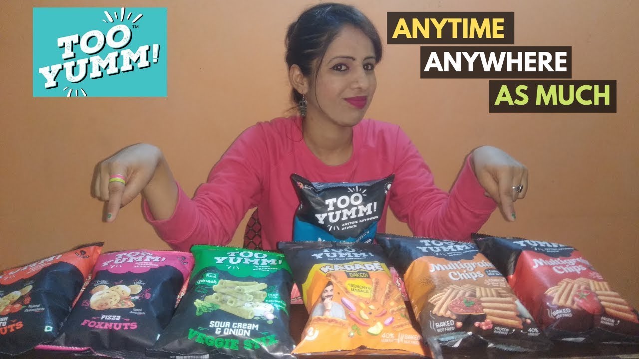Review Of TOO YUMM Snacks | Foxnuts | Veggie Stix | Multigrain Chips ...