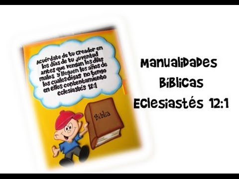 Manualidades cristianas/ Portadibujos Eclesiastés 12:1 - YouTube