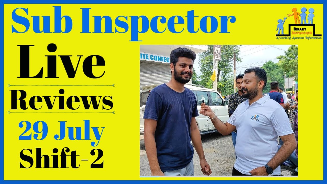 Sub Inspector Exam Analysis 29 July 2023 Shift-2 | Current Affairs ...