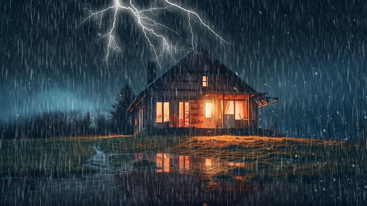 Fuerte lluvia tormenta calma 😴La finca está tranquila y fuerte lluvia rodea - YouTube