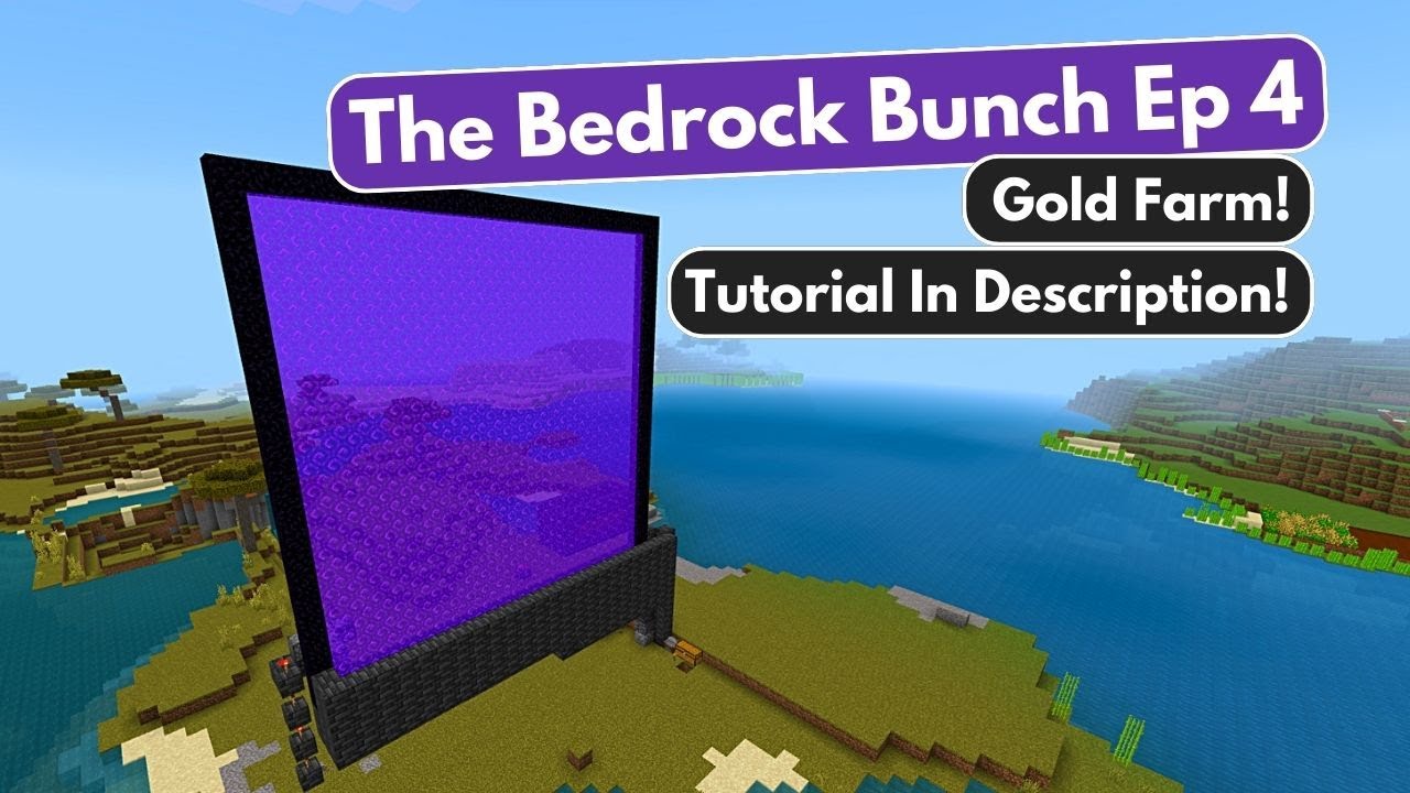 Building Gold Farm! Bedrock Bunch Ep. 4 - YouTube