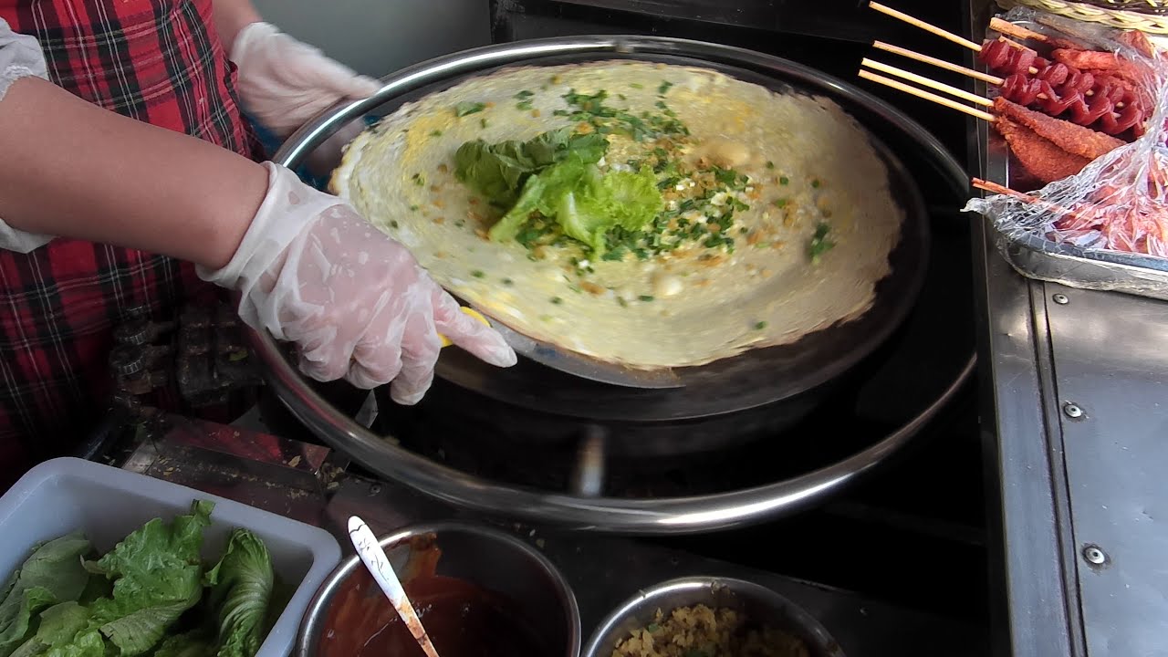 China Street Food - jianbing,Crepe - 4K - YouTube
