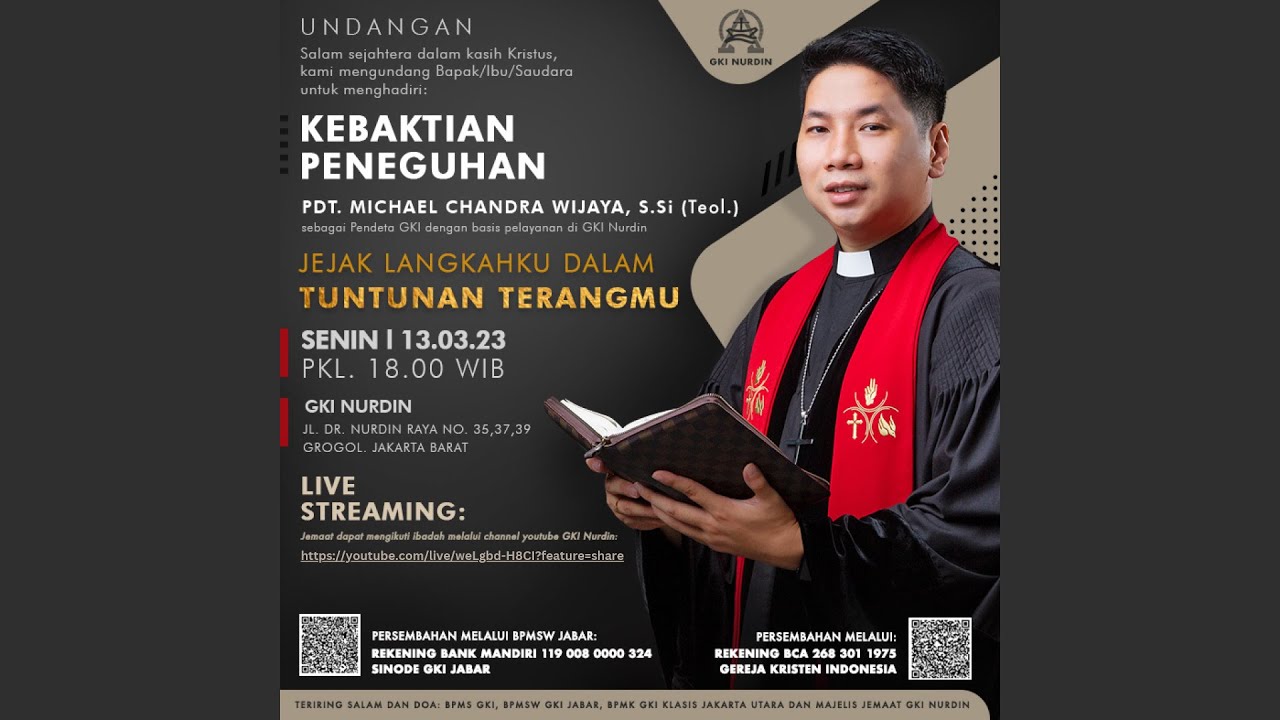 Kebaktian Peneguhan Pdt. Michael Chandra Wijaya - YouTube