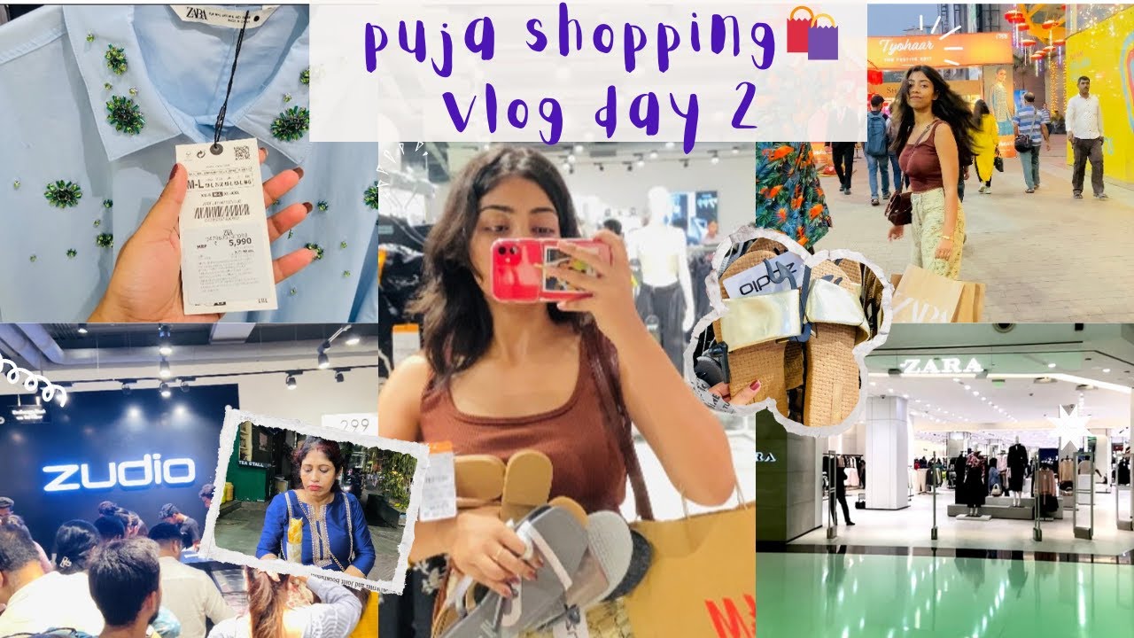 Durga Puja shopping vlog day 2|Sara shopping ak dine korlam|Ki ki ...