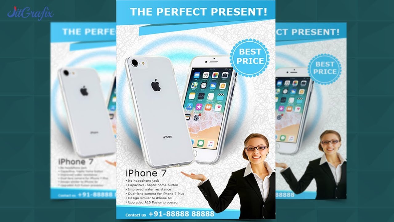 How to Create a Flyer in Photoshop (Product Marketing Flyer) | Mobile ...