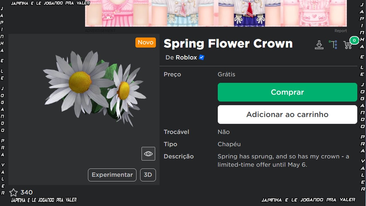 Coroa de Flores da Primavera Grátis no Roblox - YouTube