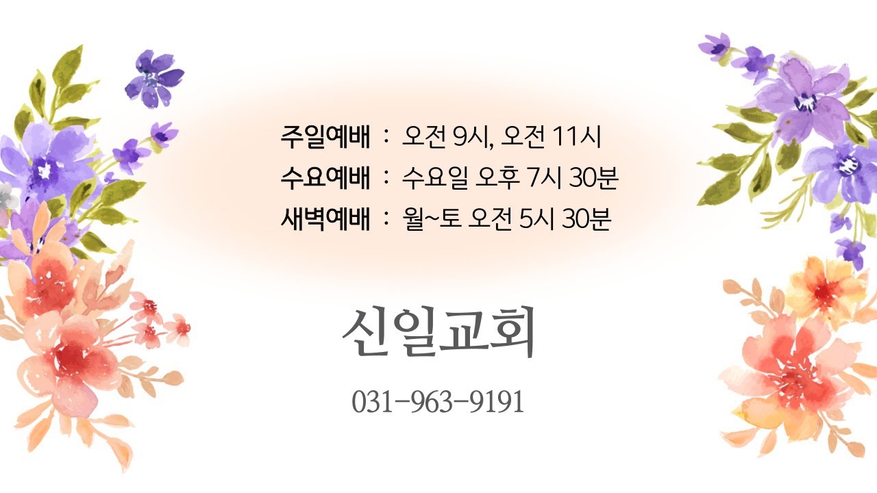 [LiVE] 신일교회 수요예배 - YouTube