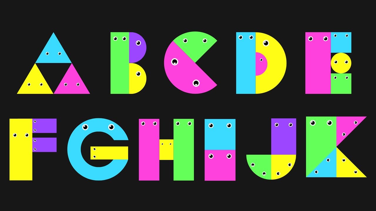 ABC Song with Shapes | Colorful A–Z Alphabet Built from Simple Shapes ...