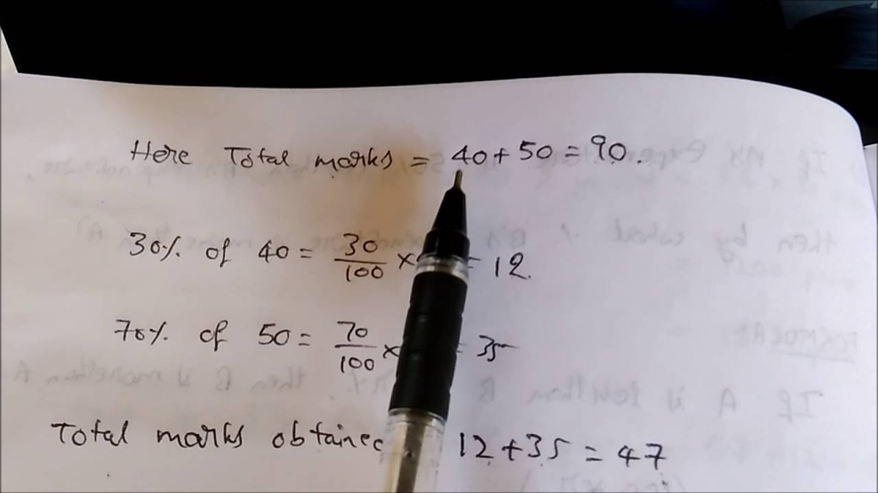 What is the overall % of total marks? - YouTube