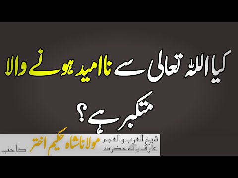 Allah tala sy naumeedi|shah hakeem akhtar sahab|meezan al tazkia|meezan al fiqh