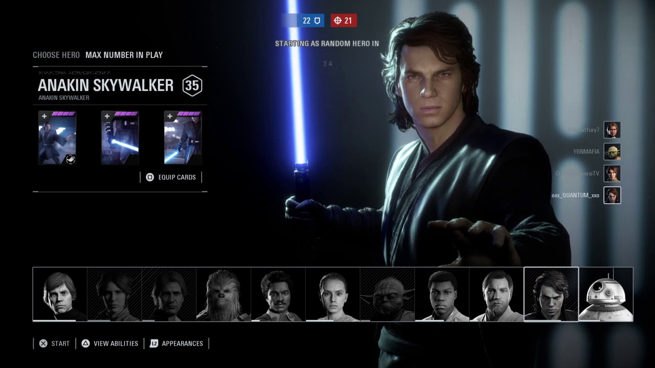 SWBF2| messing w a new star card setup for Anakin - YouTube