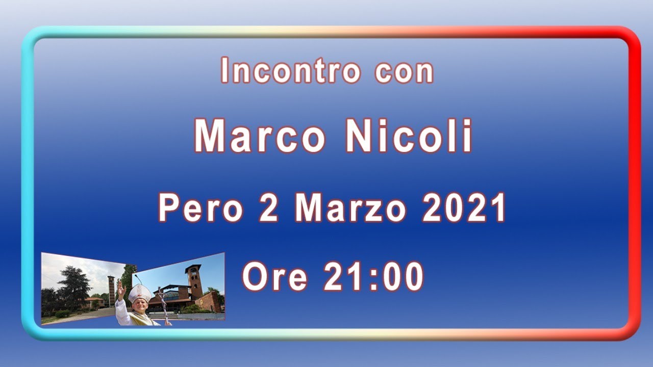 Incontro con Marco Nicoli - YouTube