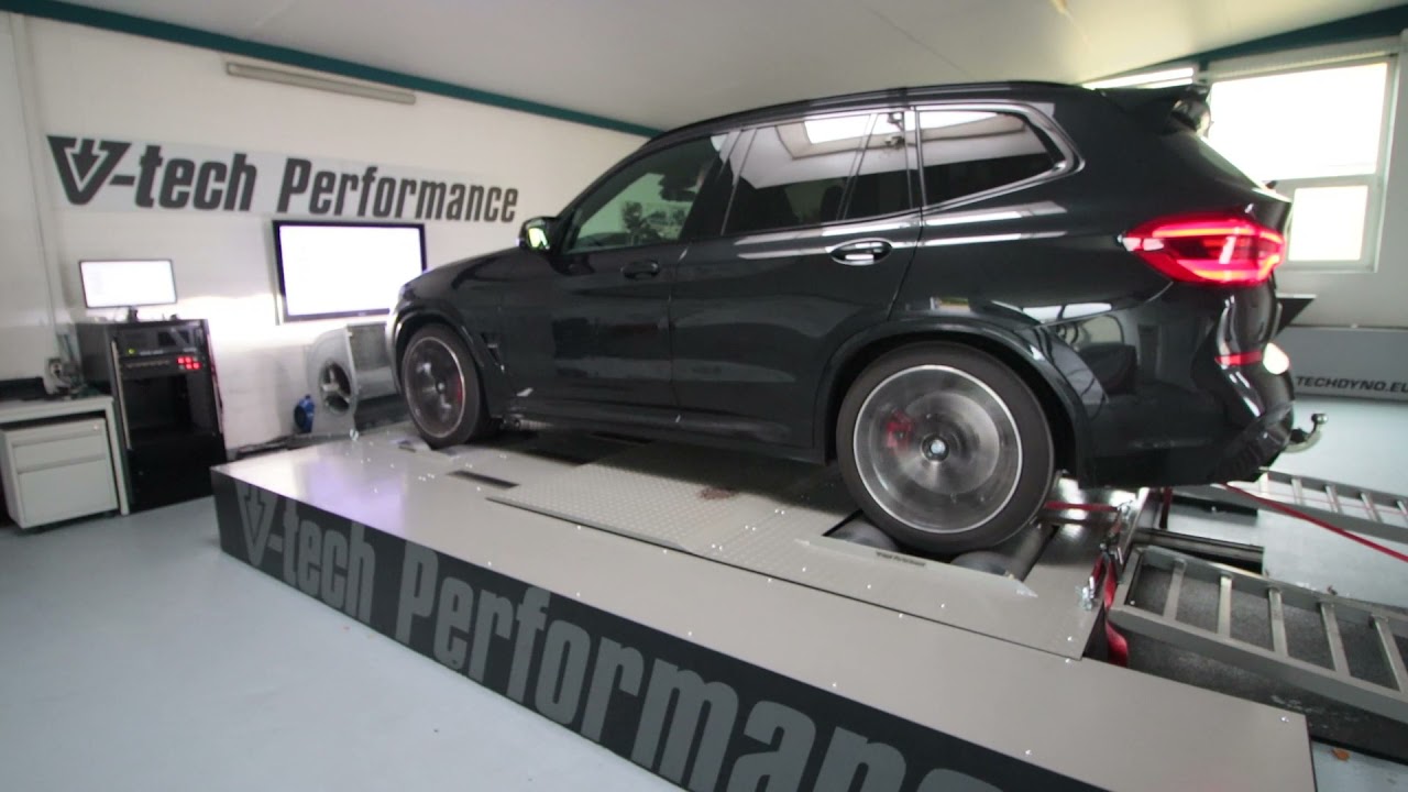 Vtech-Performance Leistungsmessung BMW X3 M Competition 500PS - 605Nm Leistungsprüfstand Dyno ...