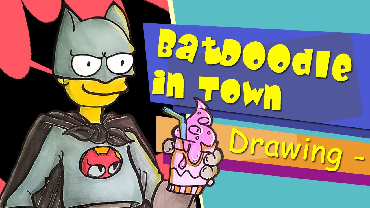 Bat Doodle Drawing Tips On Sketch Paper and Coloring Marker - YouTube