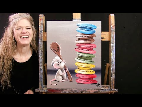 Learn How to Paint "MACARON MOUSE" with Acrylic - Paint and Sip at Home ...