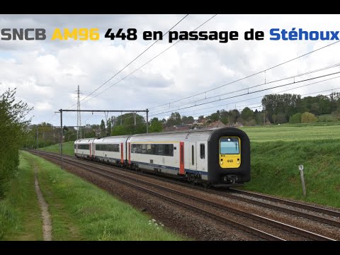 4K SNCB AM96 en passage de Stéhoux (BE) (12-5-2021) - YouTube