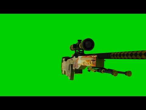 Sniper gun - green screen - chroma key | Free full hd videos - no copyright