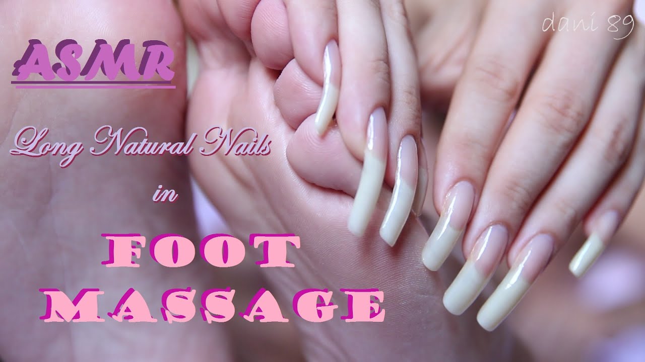 🎧 new ASMR 👣 FOOT massage + SCRATCHING! 🔊 💤 ↬ ...with my shiny long ...