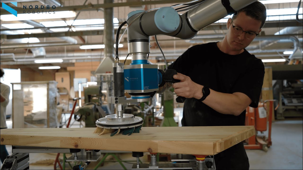 Sanding Processes with Mimic & Flex Trim • Nordbo Robotics - YouTube