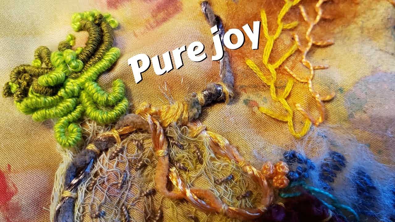 Stitching Just Because | Freeform Textile Art - YouTube