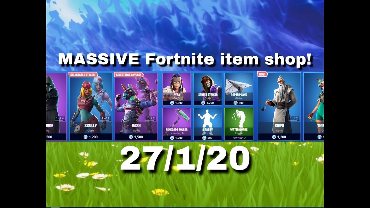 Fortnite Item shop 27/1/20 - MASSIVE SHOP - *NEW* SHIFU SKIN + MORE ...