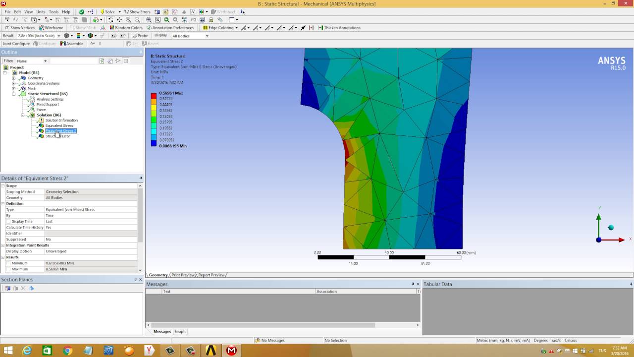 Ansys Workbench Mesh Kalitesi " Singularity" 05 - YouTube