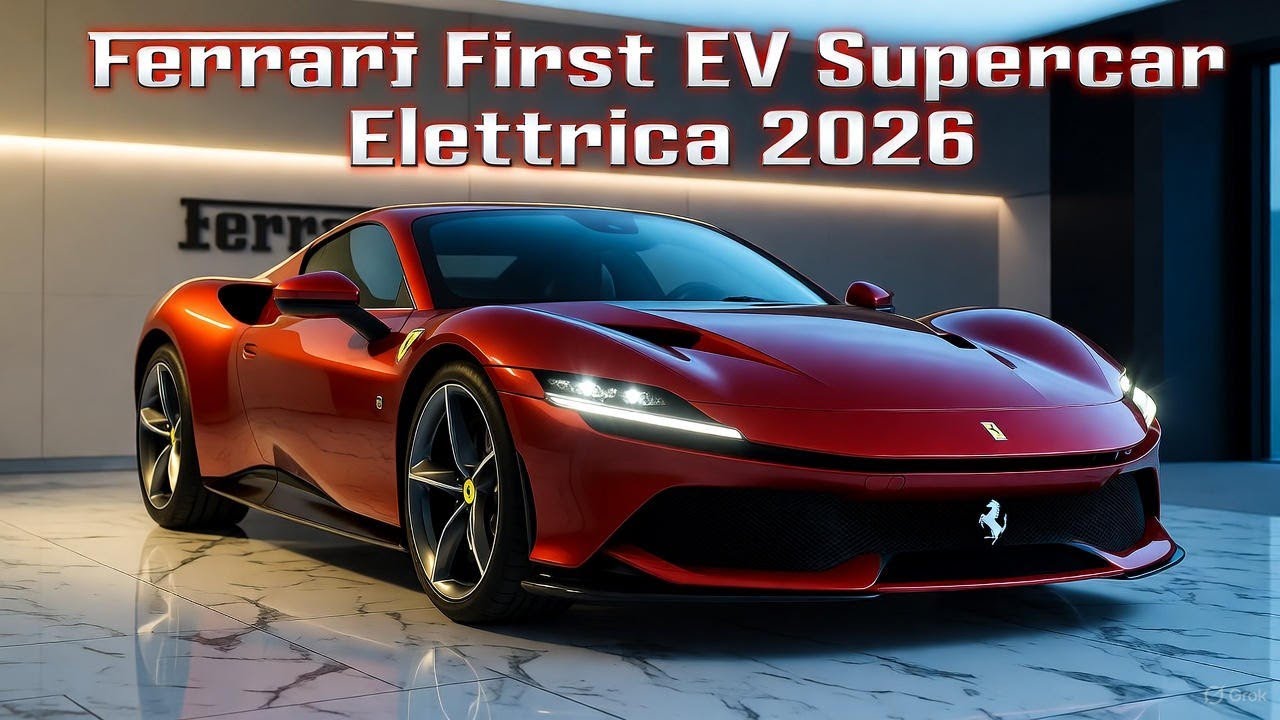 Ferrari’s First EV Supercar Elettrica 2026, futuristic car fast speed ...