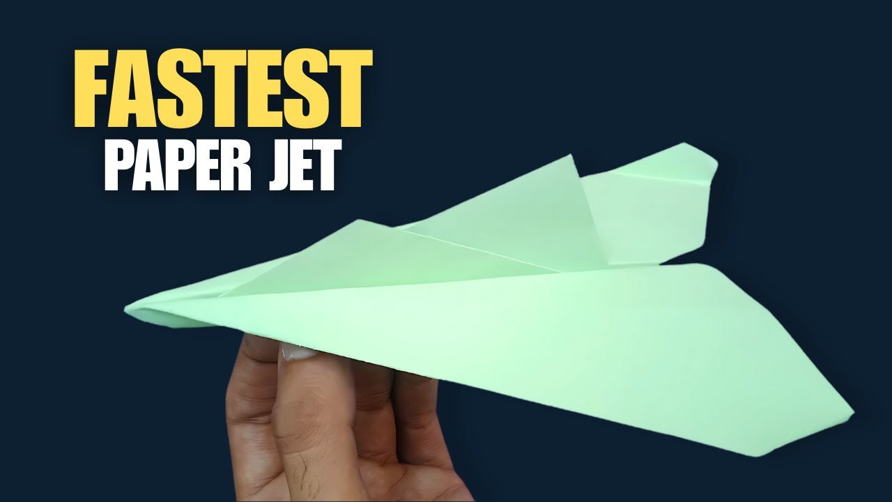 PAPER AIRPLANE THAT STAY IN THE AIR LONGEST - How to Make a Fast Paper ...