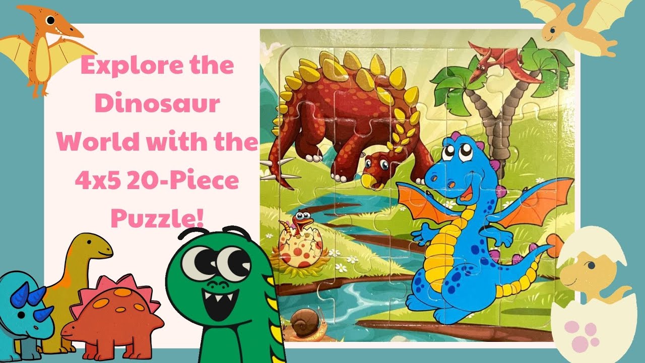 Explore the Dinosaur World with the 4x5 20-Piece Puzzle! - YouTube